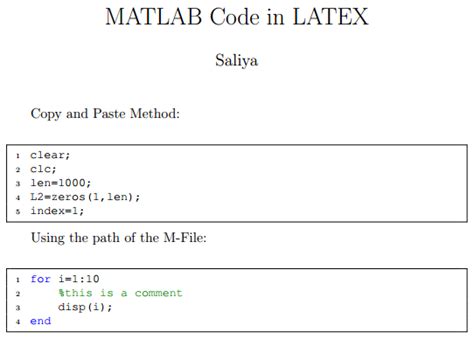 saliya s tech blog how to insert matlab codes into a latex document