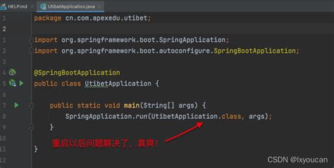 spring boot 启动类cannot resolve method ‘run java lang class java lang