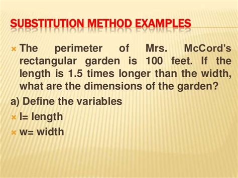 Substitution Method