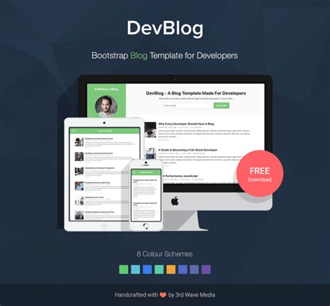 devblog free bootstrap 5 blog template for developers ux centred
