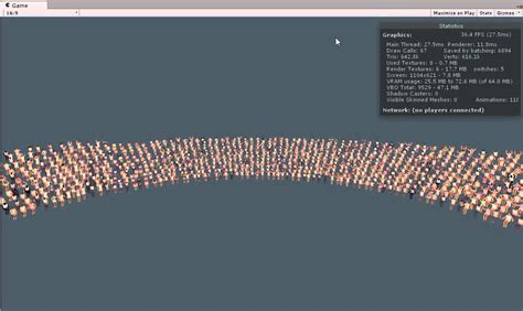 ludus unity3d crowd rendering test with dynamic batching youtube