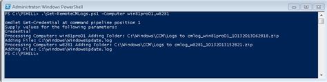 configmgr powershell script to collect remote log files anything