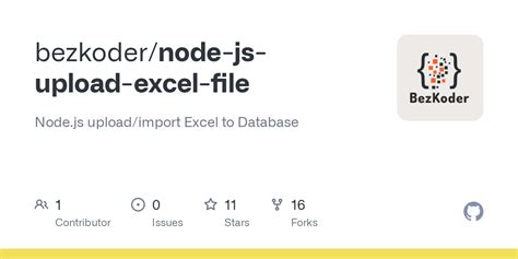 github bezkoder node js upload excel file node js upload import