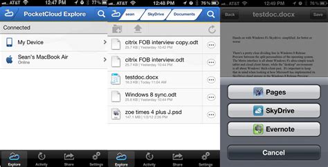 hands on windows or macos on your tablet smartphone with pocketcloud