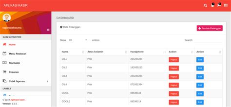aplikasi kasir restoran menggunakan php dan mysql gratis