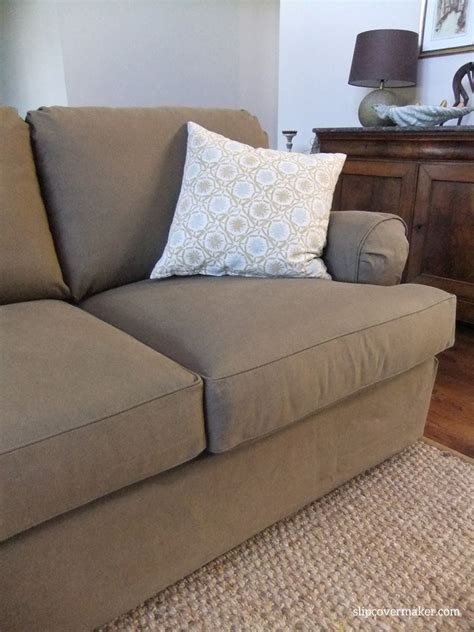 Durable And Washable Denim Slipcover Custom Made For A Worn And Loved