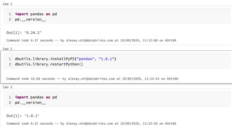 python pandas version is not updated after installing a new version