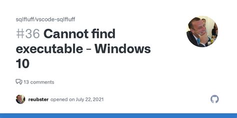 cannot find executable windows 10 · issue 36 · sqlfluff vscode