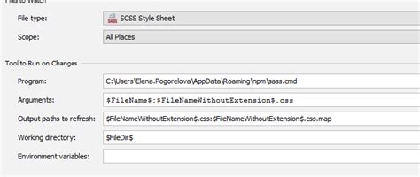 css intellij filewatcher for scss not working stack