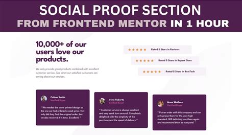 🔴 social proof section from frontend mentor youtube