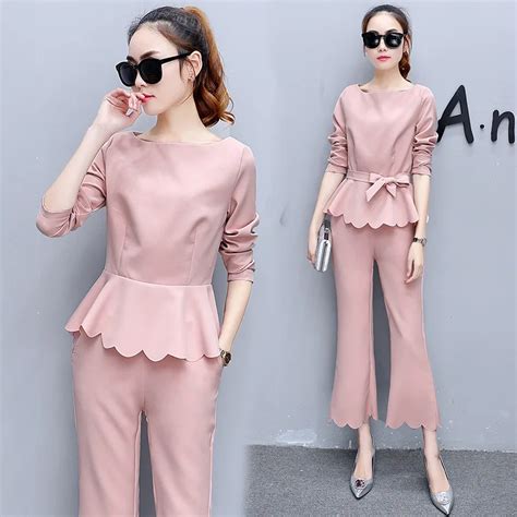 Ladies Office Work Wear Pant Suits 2018 Spring Women Fashion Elegant