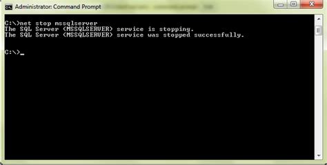 start stop restart sql server 2008 from command prompt sql server learner