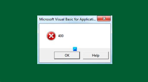 how to fix vba error 400 in excel benisnous