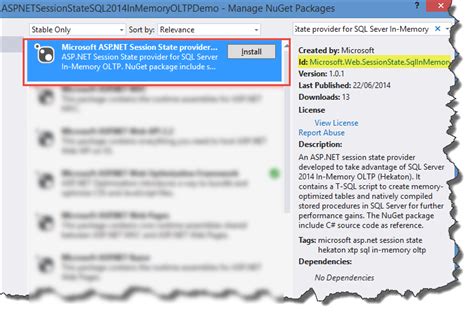 [aspnet] nuevo proveedor de session state para sql server 2014 in