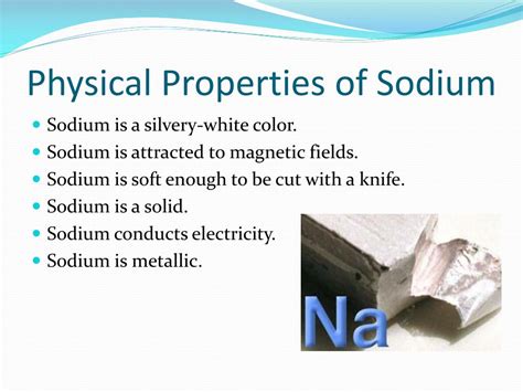 physical property of sodium my xxx hot girl