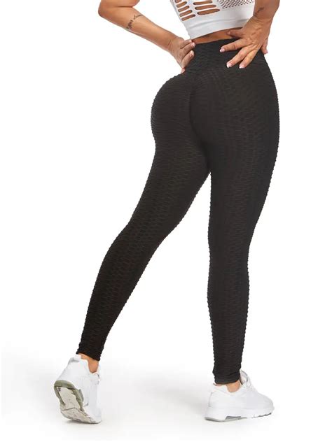 Yoga Pants Womens High Waist Textured Tummy Control Butt Temu