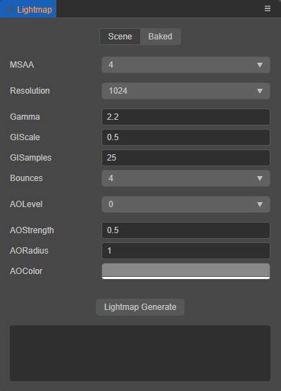 lightmapping · cocos creator
