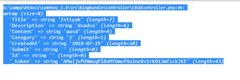 php how to access value of a particular post field in symfony 2 8
