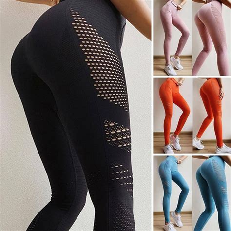 Women Seamless Leggings Gym Fitness High Waist Butt Lift Yoga Pants