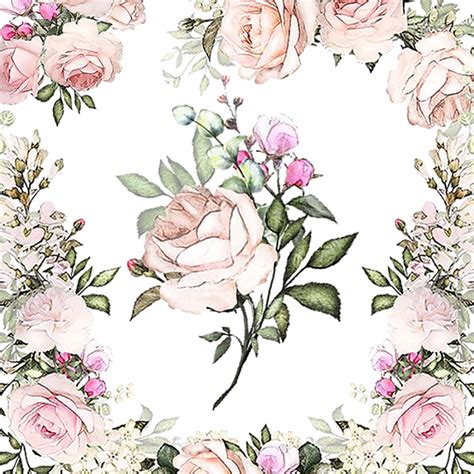 Download Watercolor Roses And Butterflies Seamless Background Flower