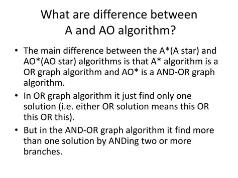 ppt a and ao search algorithm powerpoint presentation free