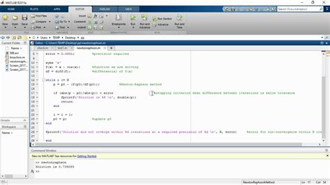 newton raphson method matlab slidesharedocs