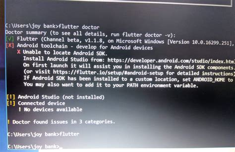 ios flutter does not find pre installed android sdk stack overflow