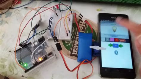 control servo and led using mit app inventor arduino uno and bluetooth