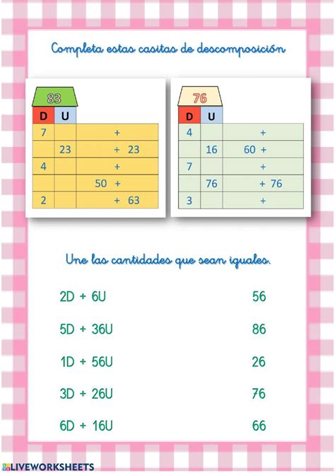 Composición Y Descomposición Ficha Interactiva Classroom Bingo Map