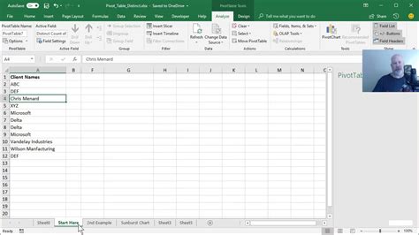 count unique values pivot table excel mac