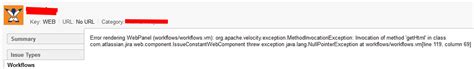 exception when viewing workflow schemes via project