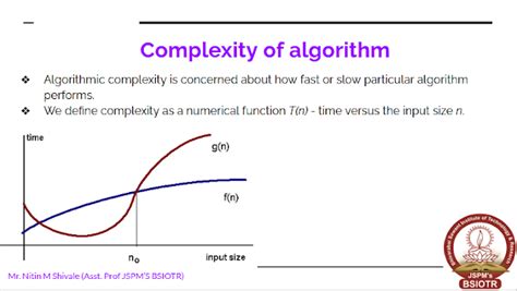 data structures and algorithms complexity of algorithm