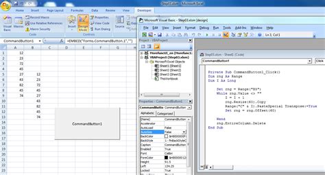 excel vba transpose a column to a row stack overflow