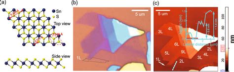 A Crystal Structure Of Monolayer 2h Sns2 B Optical And C Atomic