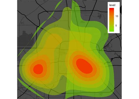 map based point and density plots in r using ggmap scm