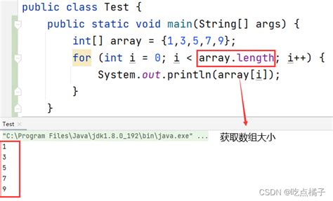 java中的数组 java数组获取值 吃点橘子的博客 csdn博客