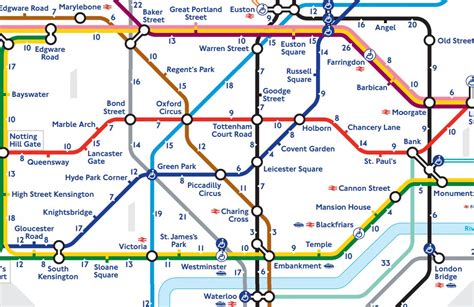 london s first official tube map showing how long it takes to walk