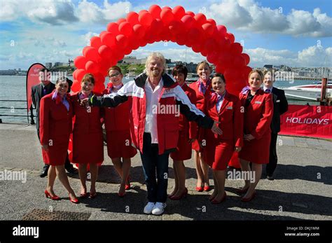 Virgin Boss Richard Branson Is Welcomed Back To Plymouth On Board The