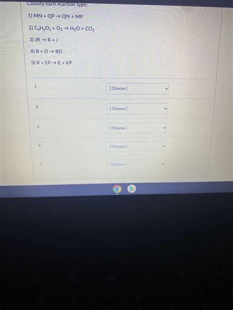 Answered Classify Each Reaction Type 1 Mn Qp→… Bartleby