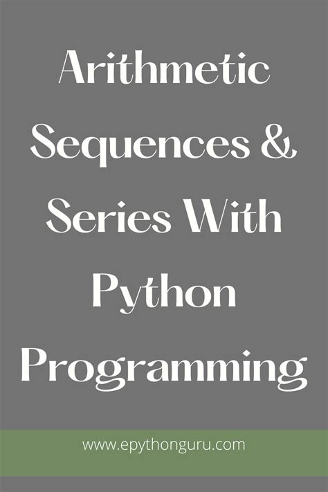 python program to print arithmetic progression series artofit
