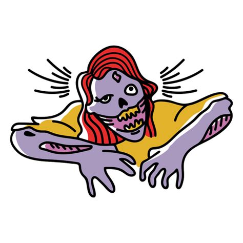 Design Png E Svg De Mulher Zumbi Assustador Para Camisetas