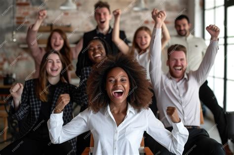 Premium Photo Happy Diverse Business Team At Corporate Training