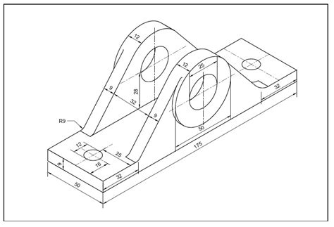 autocad 3d drawings with dimensions for practice 【autocad design pro