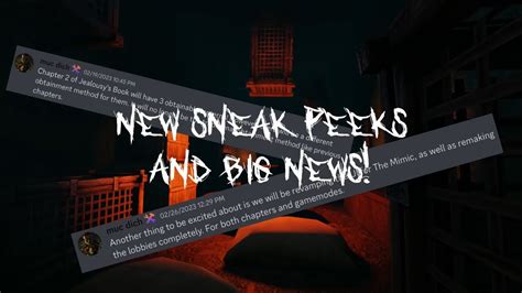 Roblox Mimic New Book Ii Chapter Ii Sneak Peeks And Big News Youtube