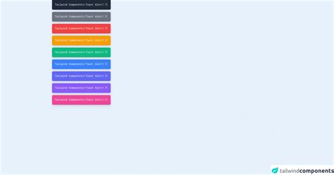 tailwind css toasts solid color by twcomponents