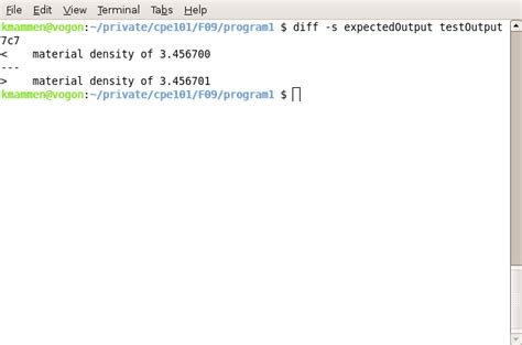 how to test your program using redirection and the diff command