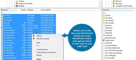 how to use ftp to manually update wordpress greengeeks