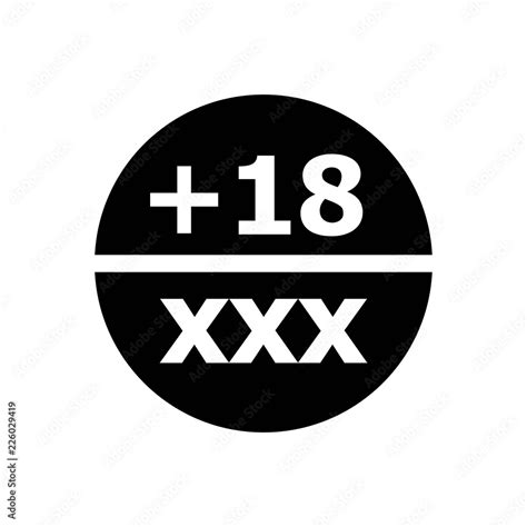 Porn Icon Symbol Black Isolated Stock Vector Adobe Stock
