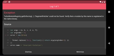 react native invariant violation turbomoduleregistry getenforcing