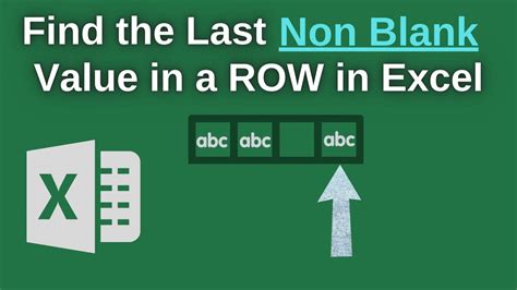 get the last non blank value in a row excel formula youtube